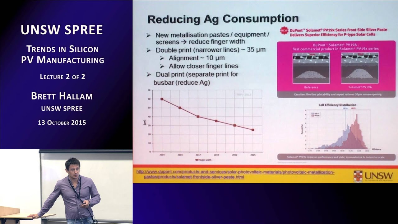 UNSW SPREE 201510-13 Brett Hallam - Trends in Si PV Manufacturing Lect ...
