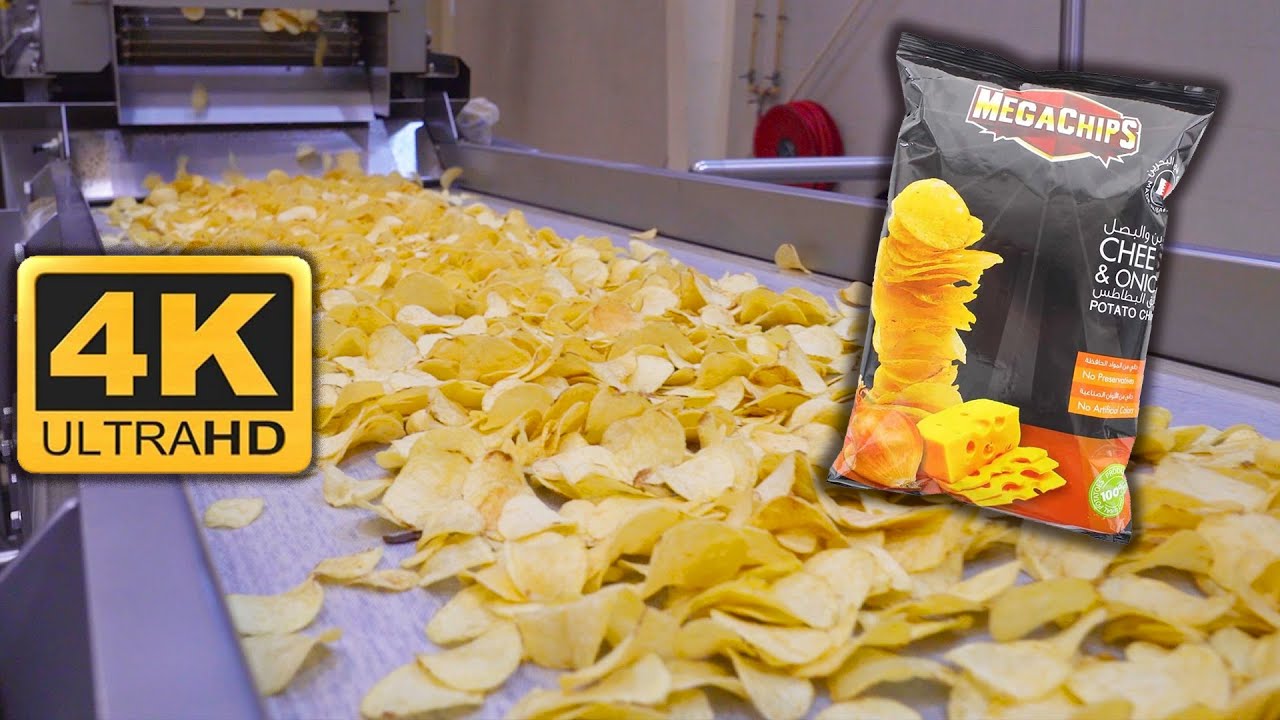 كيفية صناعة الشيبس / How Are MEGACHIPS Potato Chips Made - 4K - YouTube