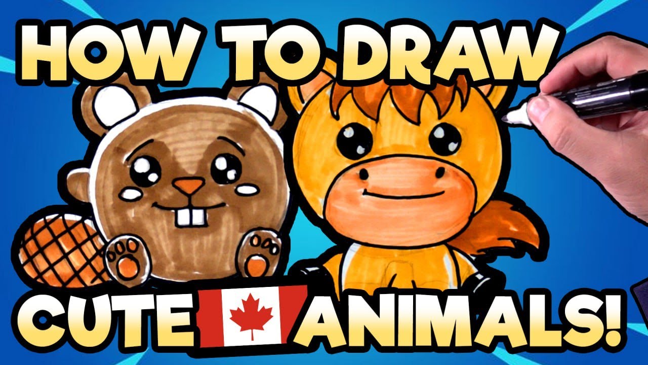 How to Draw Cute Canadian Animals | Time to Draw - YouTube