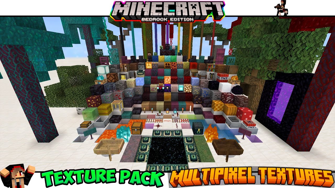 Texture Pack 'MultiPixel' [ 32x32 ] | Minecraft Bedrock ( 1.16 ) - YouTube