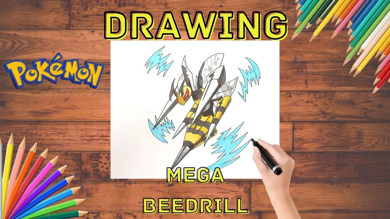 Drawing Mega Beedrill | How much can I progress??? - YouTube