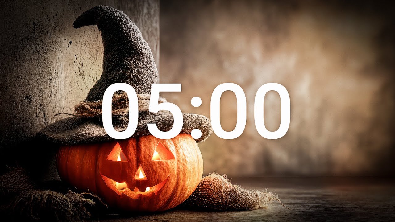 Halloween Jack o' lantern - 5 minutes countdown timer - YouTube