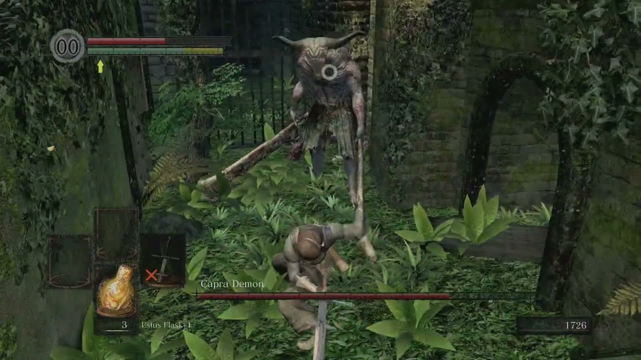 DARK SOULS: REMASTERED Capra Demon boss - YouTube