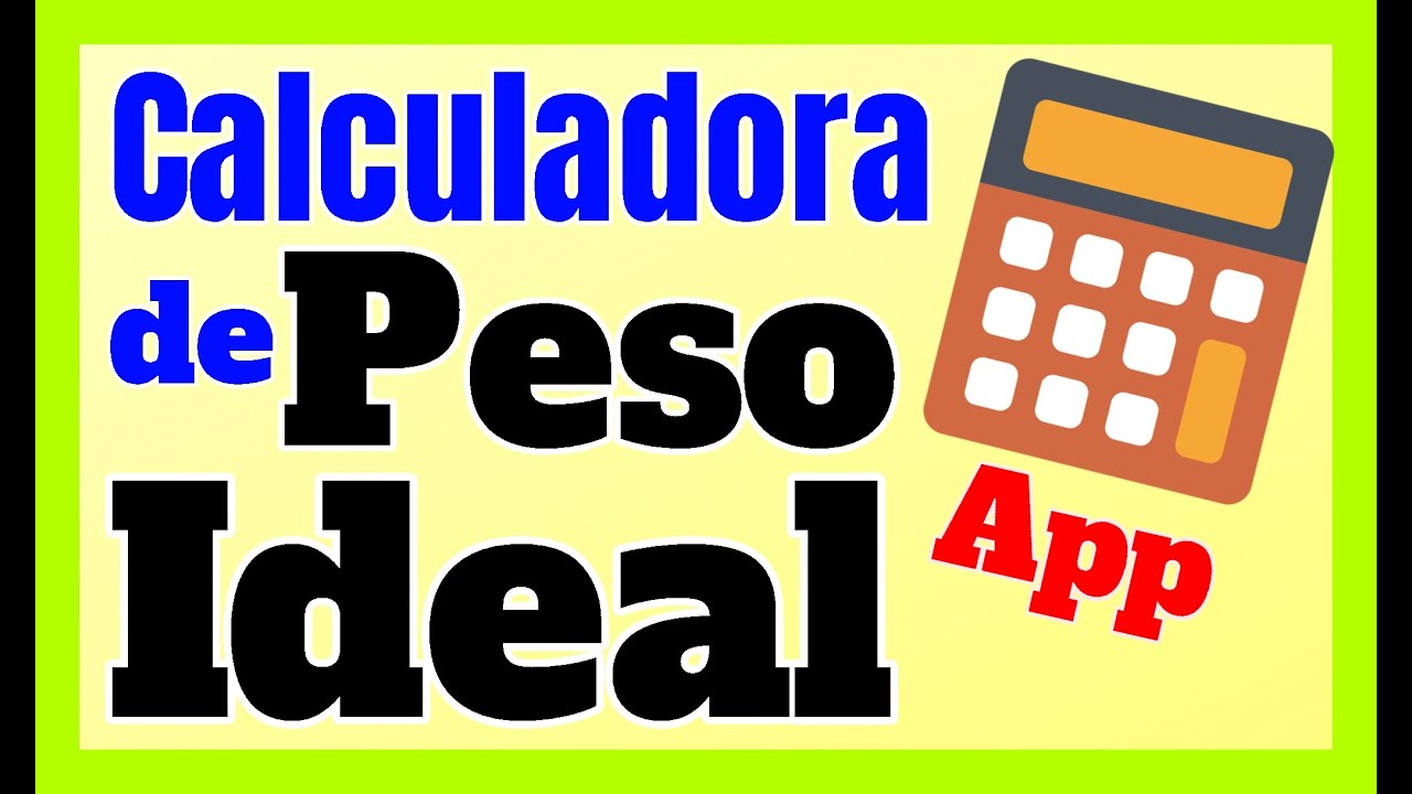 Como SACAR mi PESO IDEAL de ACUERDO a mi EDAD y ESTATURA 2023 - YouTube