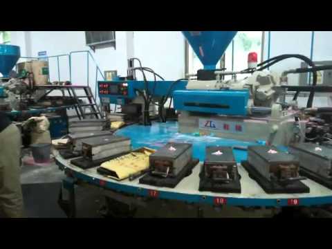 Rotary type PVC Air Blowing Injection Molding Machine\ PVC sole machine ...