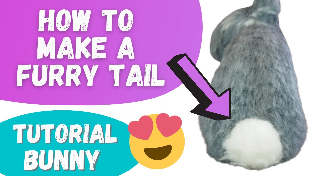 🐰 Needle FELTING RABBIT - How to make bunny TAIL - Felt ideas TUTORIAL ...
