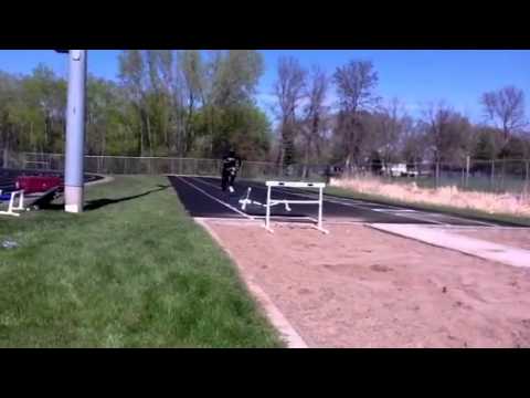 Trey demonstrate the penultimate step drill using the MJF hurdle - YouTube