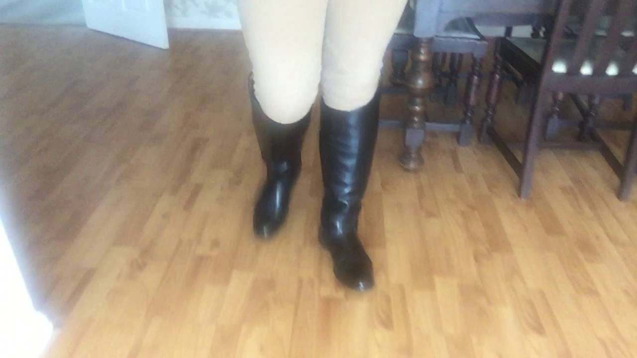 Riding boots walking - YouTube