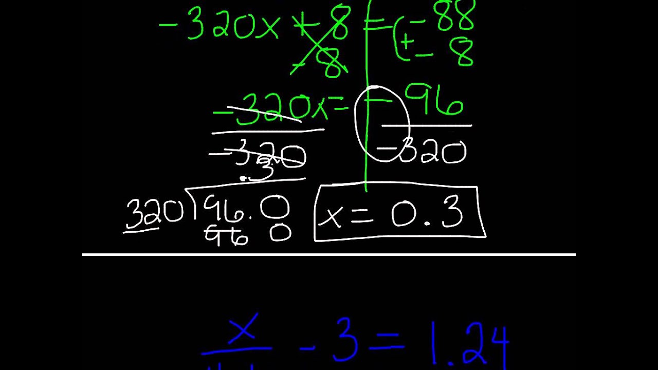 Two step equations with decimals - YouTube