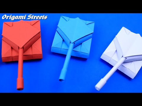 How to make a tank out of paper. Origami tank