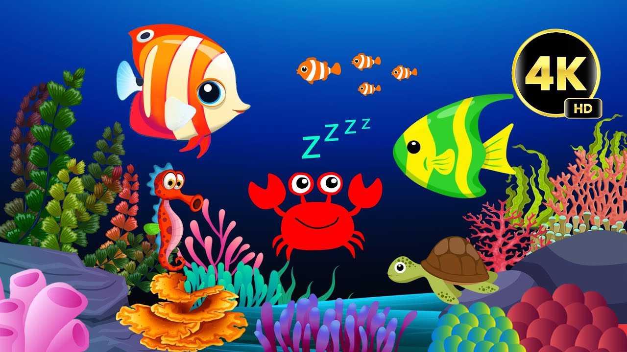 2 hours Bedtime Lullabies and Calming Undersea Animation Baby Lullaby ...