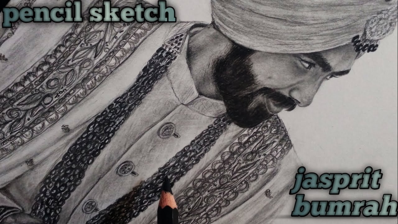 pencil sketch of jasprit bumrah/jasprit bumrah drawing - timelapse ...