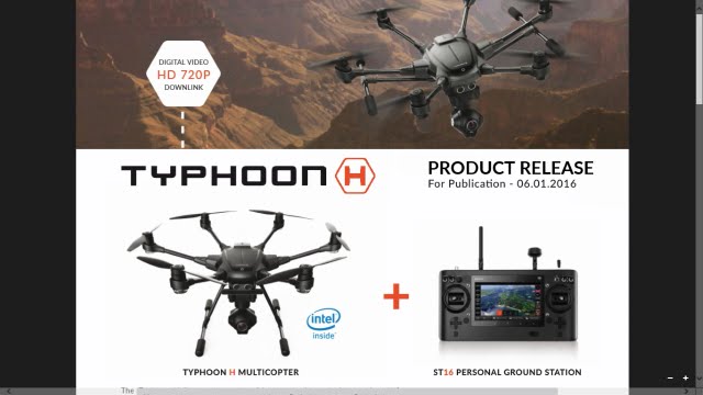 Yuneec Typhoon H - More specs, tech info, package details - YouTube