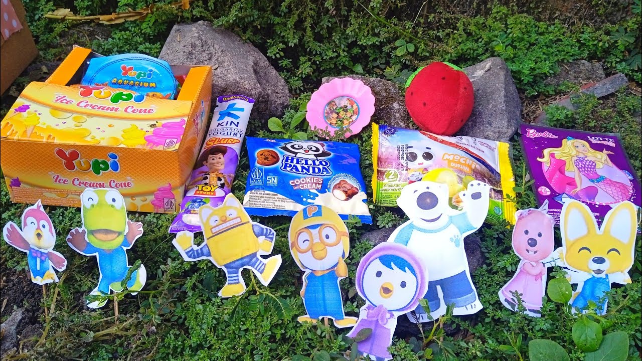 Hunting es krim dan permen yupi bersama pororo, crong, petty, loopy ...