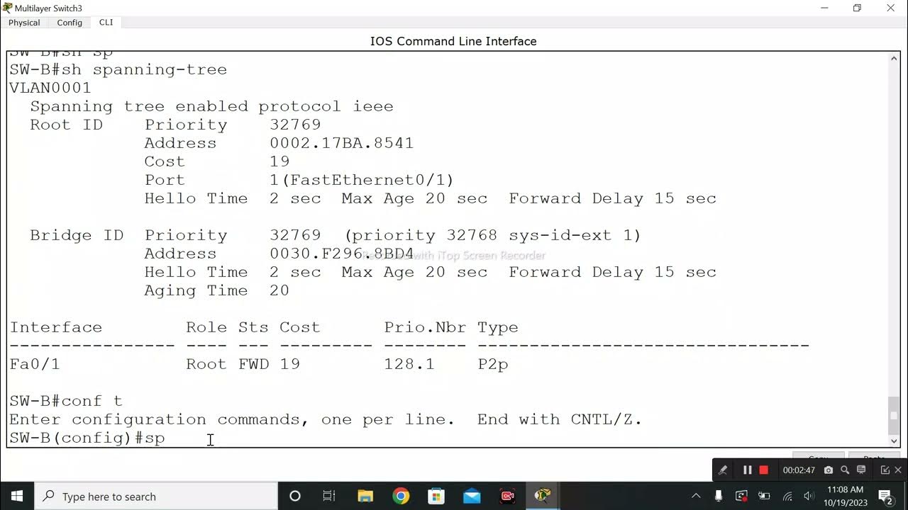 How To Verify STP protocol On Switch | CCNA LAB | Lecture 11 | - YouTube