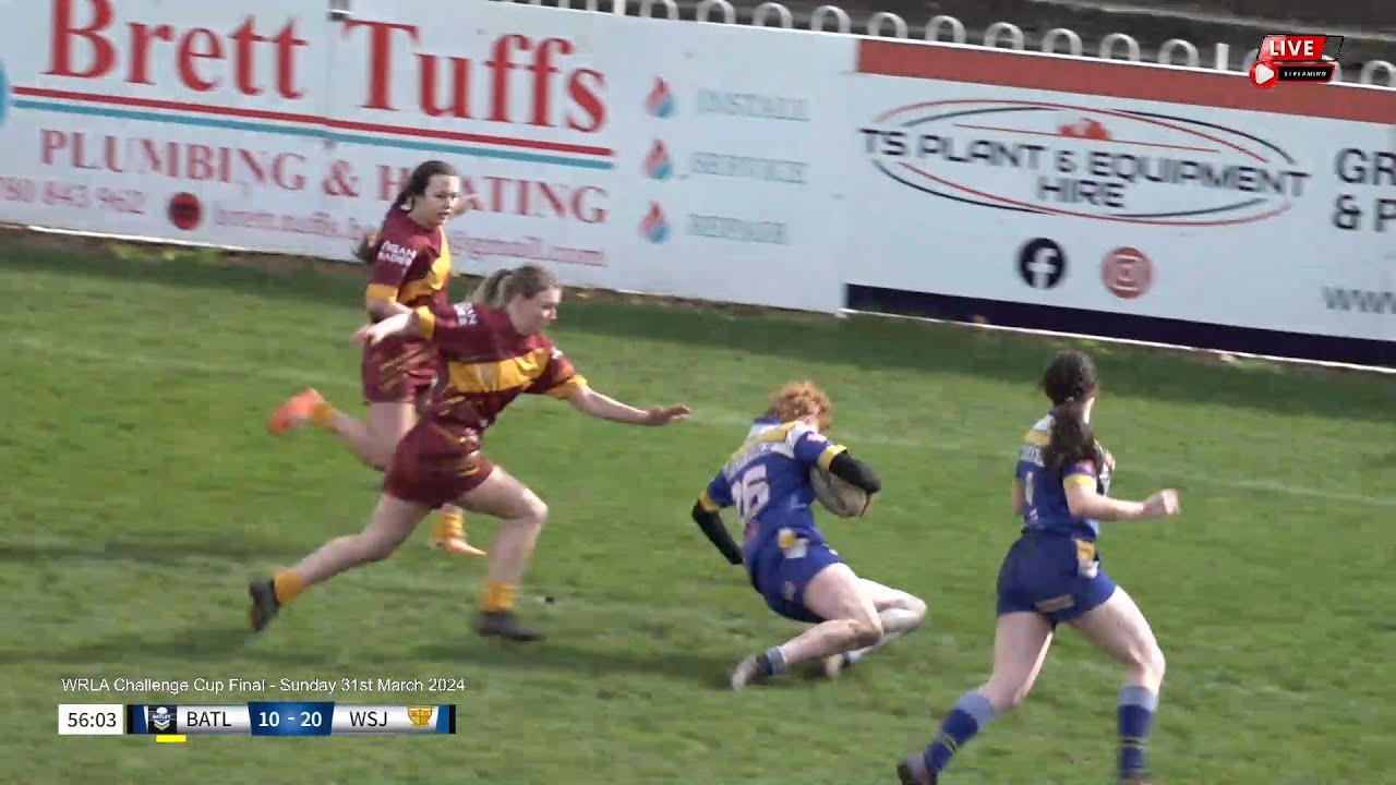 LIVE - WRLA Challenge Cup 2024 Batley ARLFC Ladies V Wigan St. Judes ...