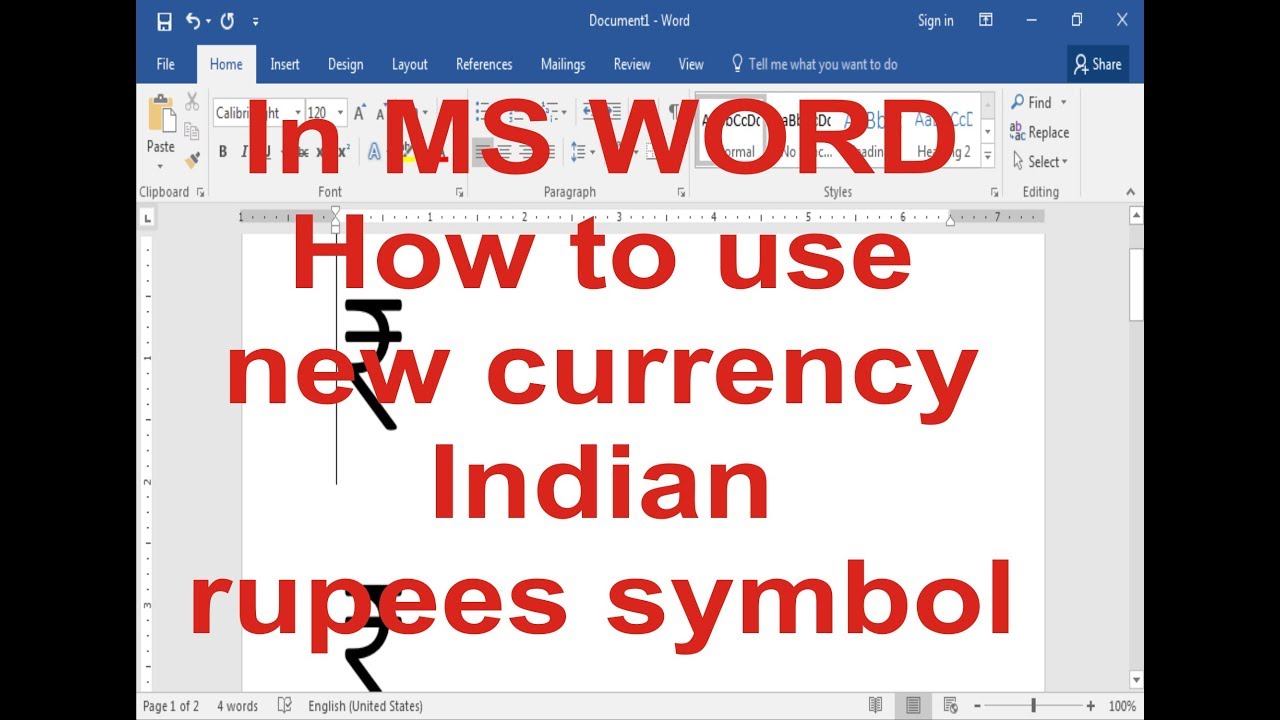 How To Use New Currency Symbol In MS Word In Hindi M S COMPUTERS YouTube How To Use New Currency Symbol In MS Word In Hindi M S COMPUTERS YouTube