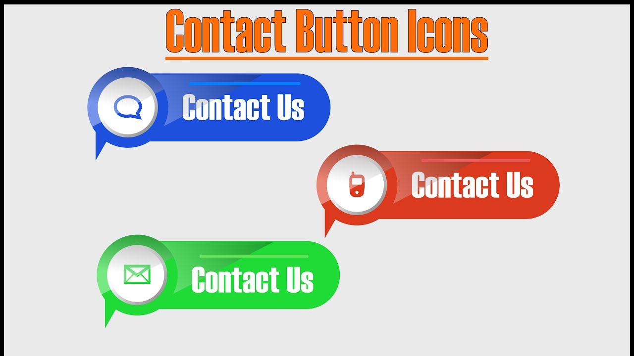 Adobe Illustrator CC Tutorials - How to Create a Glossy Contact Button ...