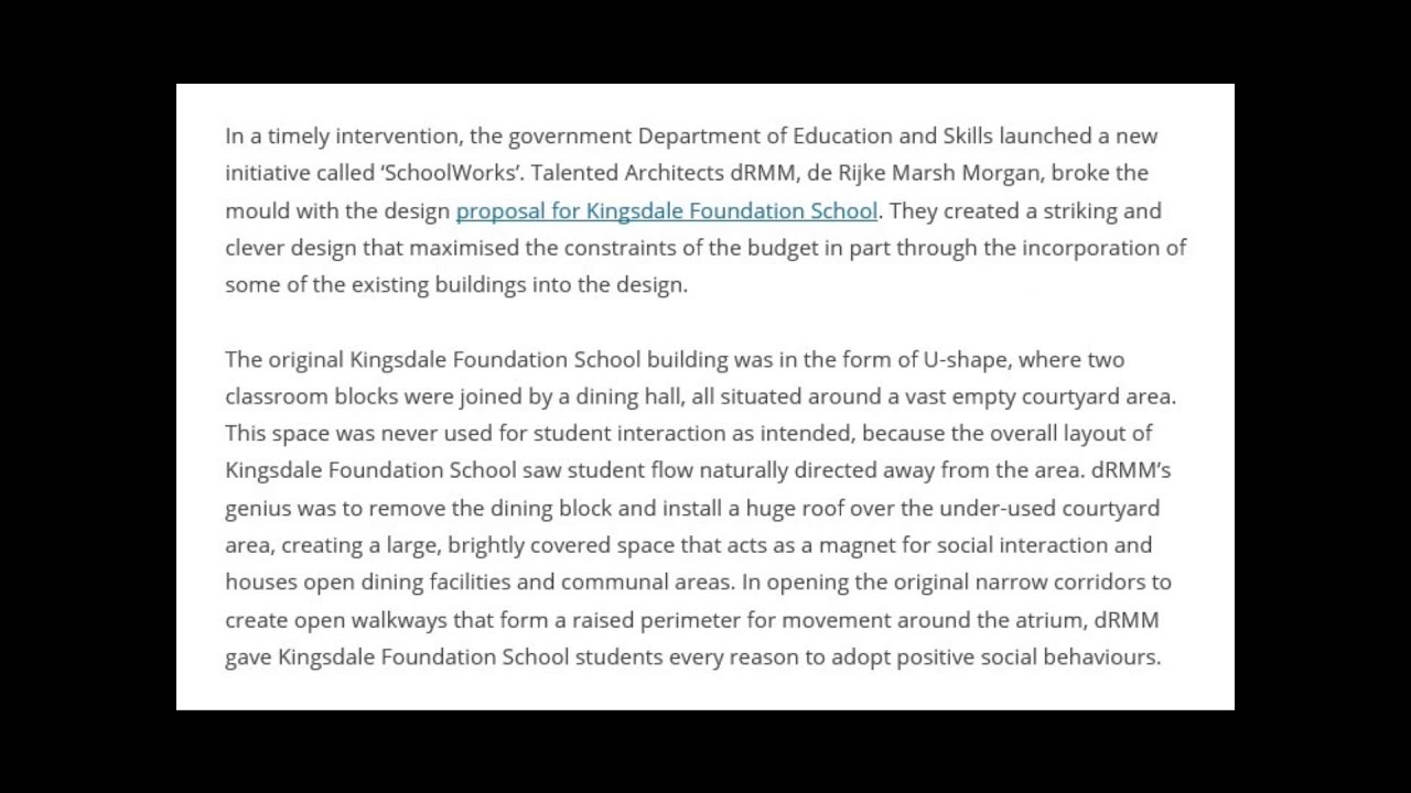 The Transformation of Kingsdale Foundation School - YouTube