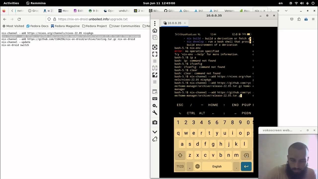 Nix-on-droid packages installation, channels update on Android(part 2) - YouTube