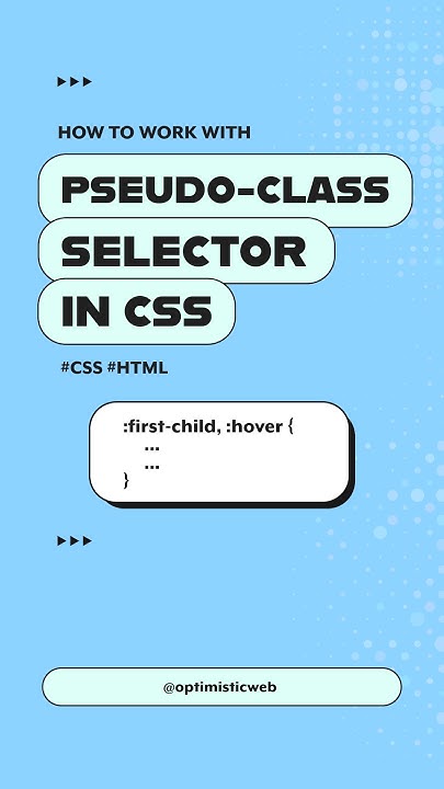 Unlock CSS Powers with Pseudo-Class Selectors #css - YouTube