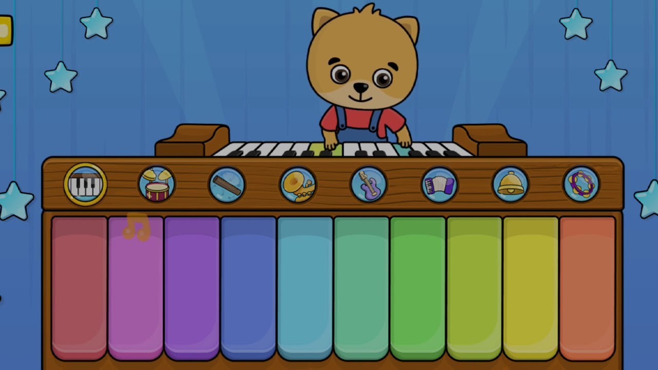 Baby piano games, music, instruments and animal sounds - YouTube