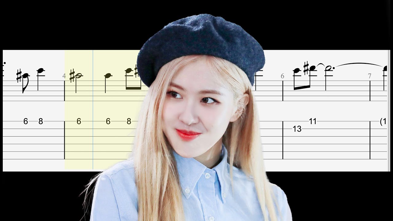 BLACKPINK, ROSÉ - GONE (Guitar Tutorial) Tabs With Sheets - YouTube