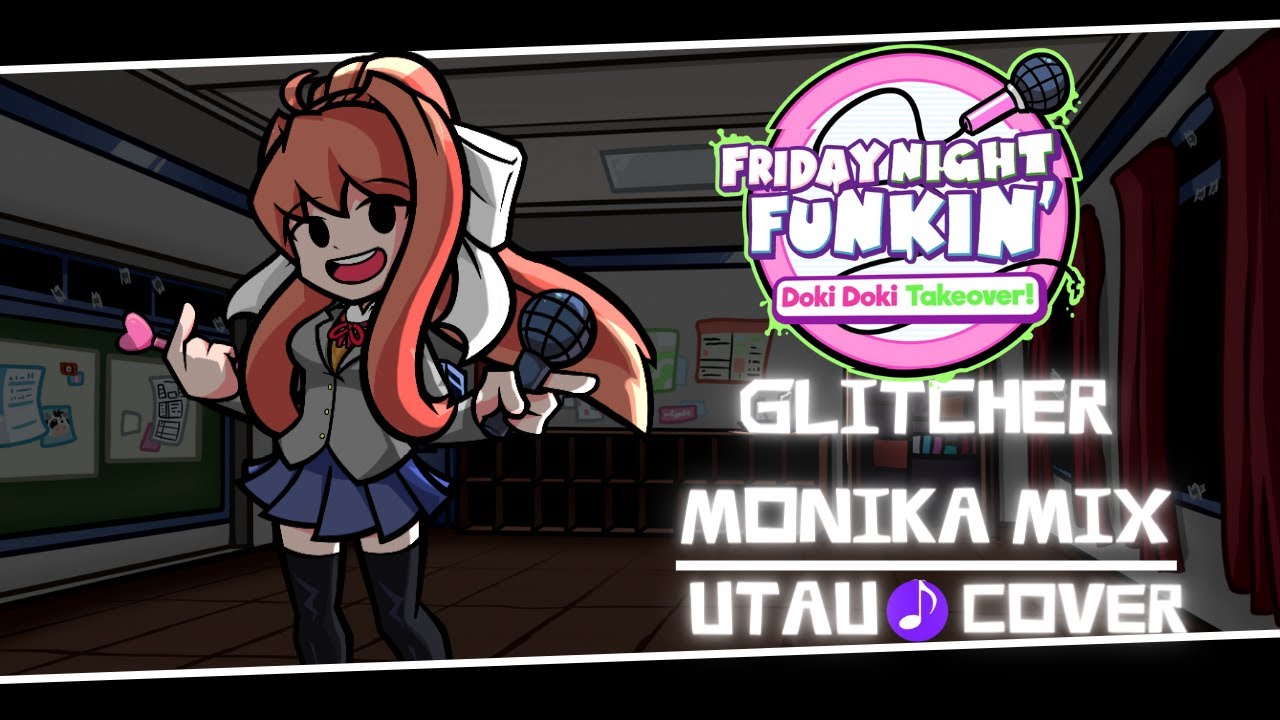 FNF DDTO - Glitcher Monika Mix - UTAU Cover (+UST) - YouTube