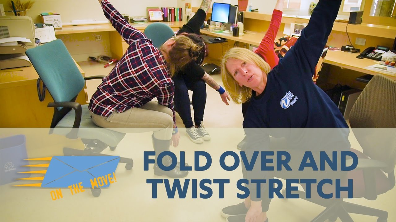 On the Move: Fold Over and Twist Stretch - YouTube