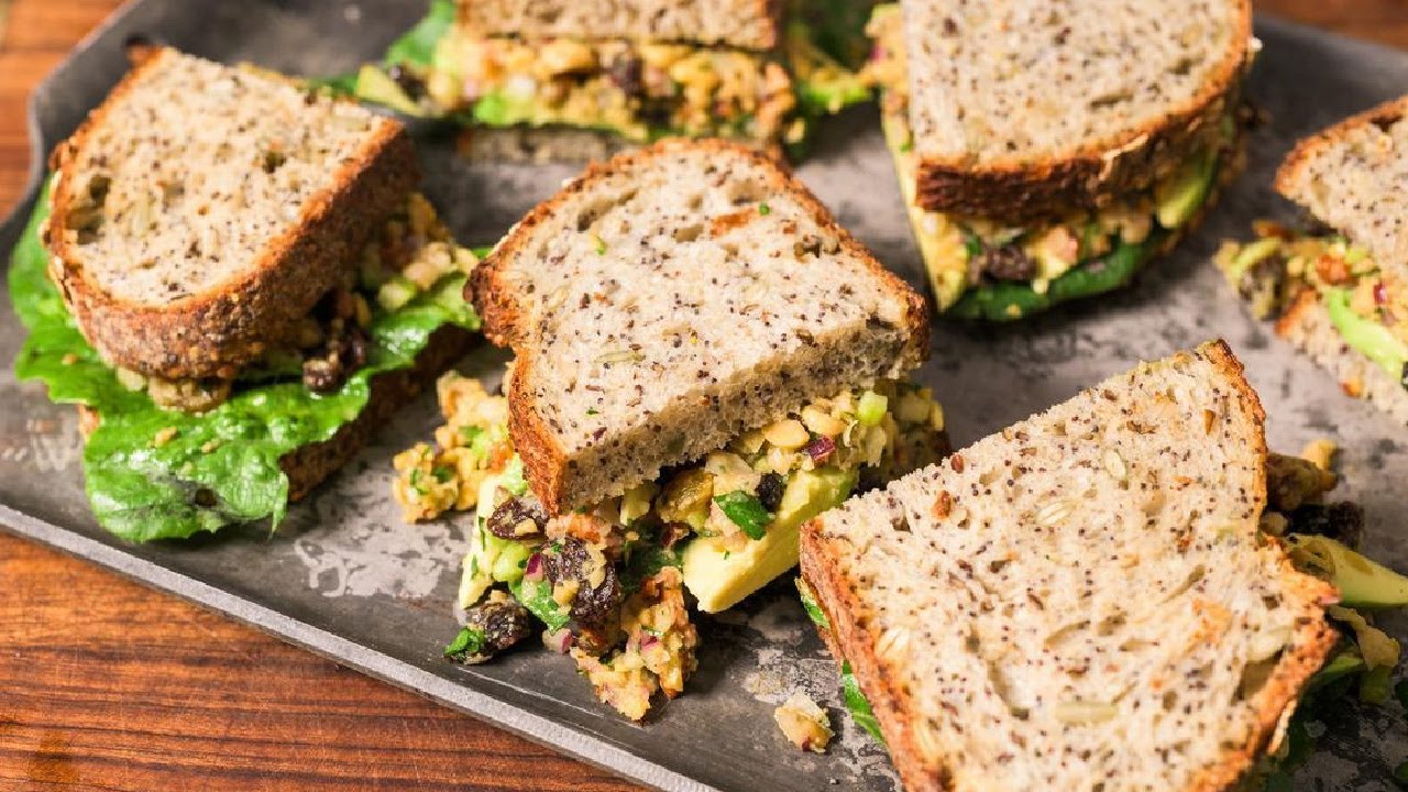 We think Walnut Chickpea Salad Sandwiches sound delicious! - YouTube