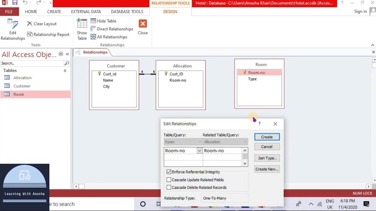 Relationship Between Tables In MS Access Lookup Wizard Forms With Relationship Between Tables In MS Access Lookup Wizard Forms With
