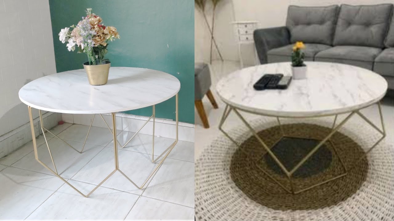 Mudah.!!! Cara Membuat Meja Minimalis Diameter 80 Dari Besi, Multiplek ...