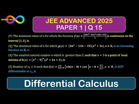 JEE Advanced 2025 | Paper 1 | Q 15 | Matrix Match from Differential ...