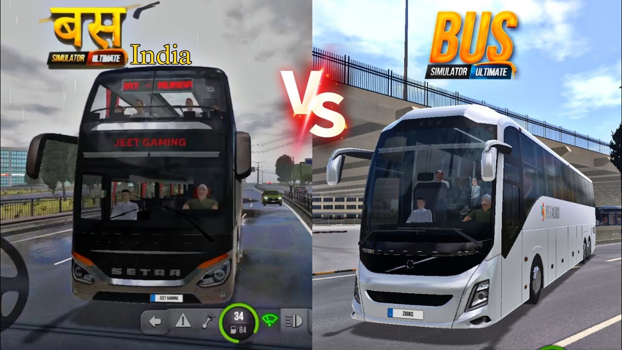 Bus Simulator Ultimate VS Bus Simulator Ultimate India Gameplay 2024 ...