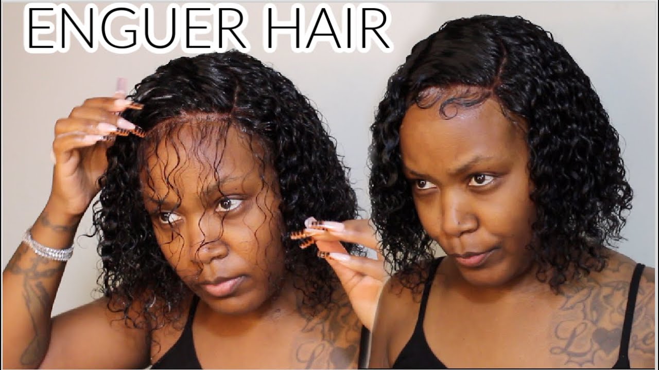BEST AMAZON CURLY HUMAN HAIR WIG FIND! + STYLING ENGUER HAIR! - YouTube