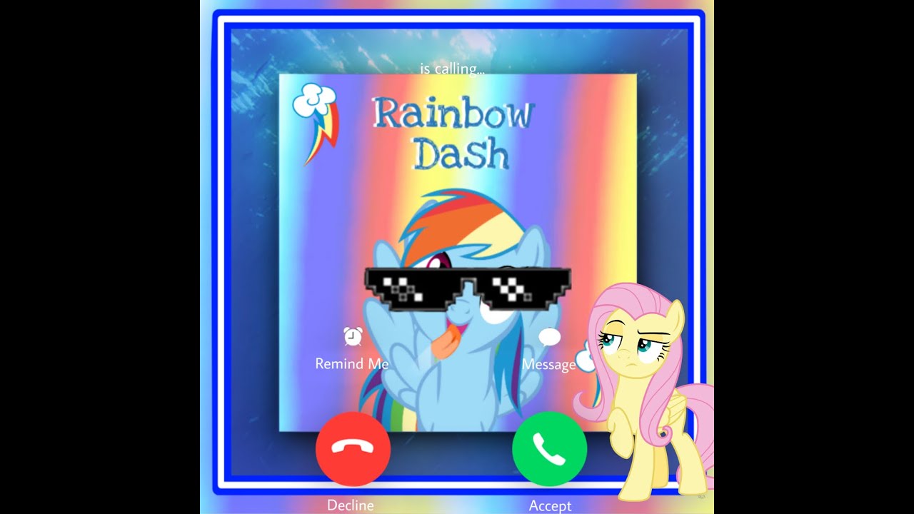 Flutter shy 😞 calling 📞 Rainbow dash 🌈 - YouTube