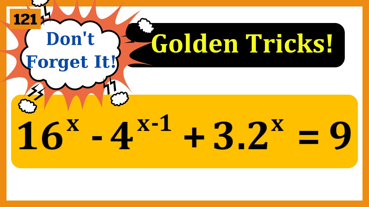 Golden Trick To Solve Hard-Exponential Equation | You Should Learn This ...