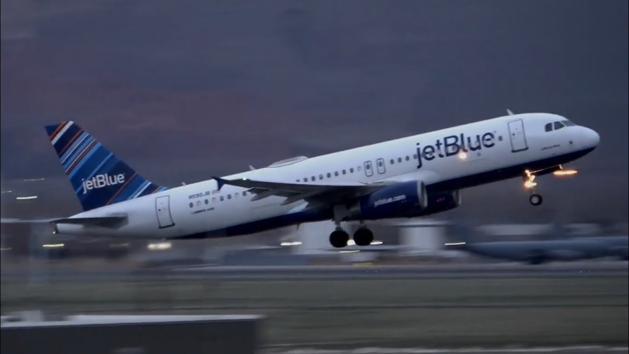 AMAZING JetBlue A320 Takeoff! - YouTube
