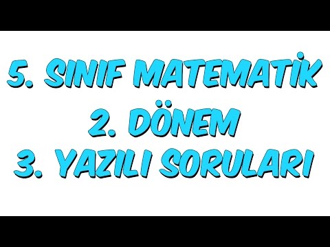 5.Sınıf Matematik 2.Dönem 3.Yazılı