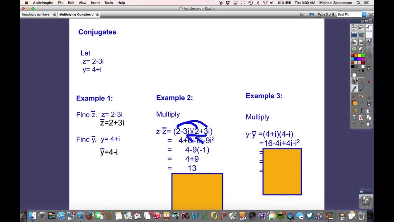PreCalc Multiplying Complex Numbers - YouTube