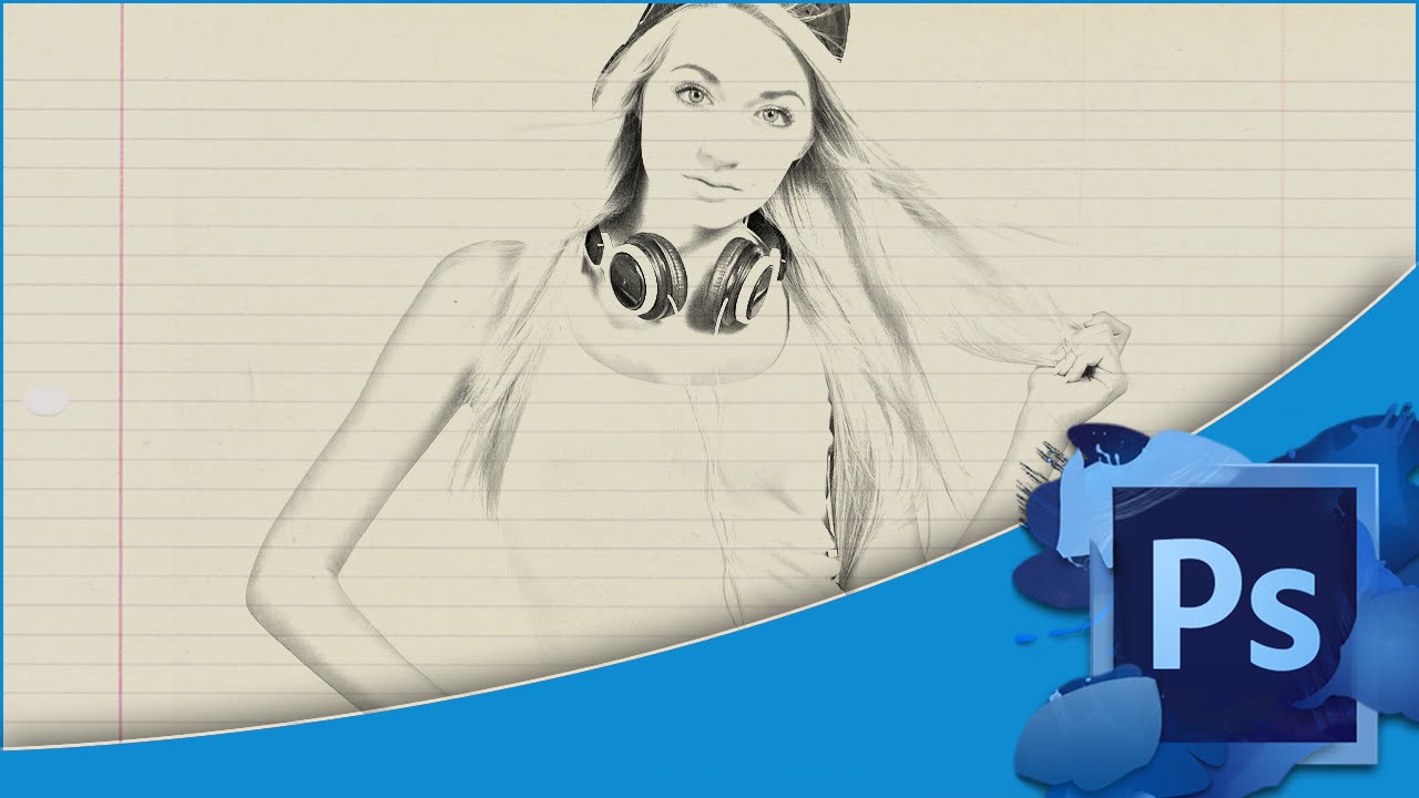Adobe Photoshop - PICTURE AS A DRAWING [TUTORIAL] - YouTube