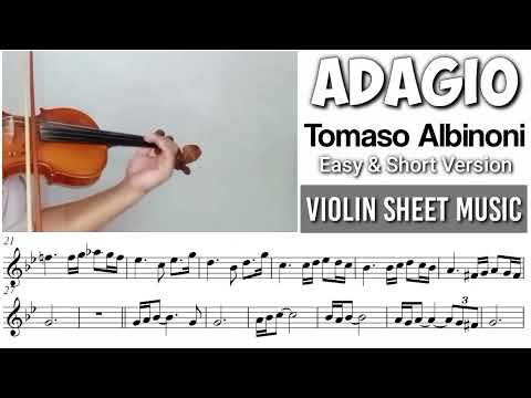 Free Sheet || Adagio - Albinoni || Violin Cover Sheet Music