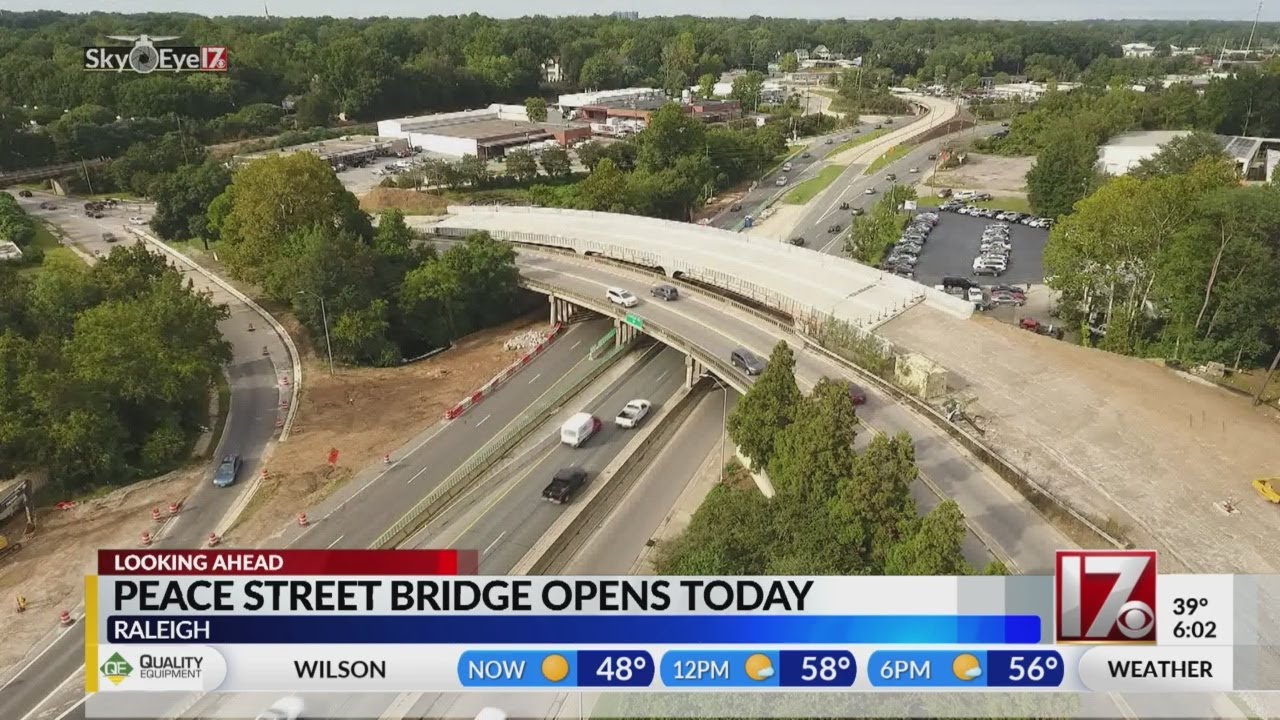 Peace Street Bridge in downtown Raleigh now open - YouTube