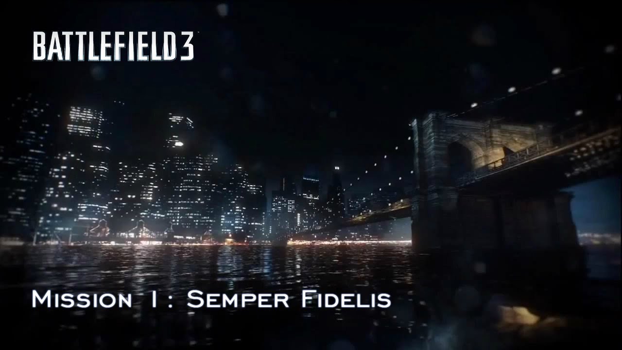 Battlefield 3 - Campaign Mission 1: Semper Fidelis (HD PS3 Gameplay ...