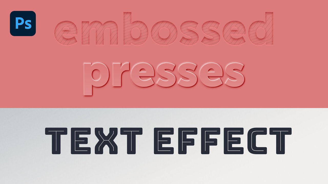 Create a Embossed and Presses Text Effect in Photoshop CC | Letterpress ...