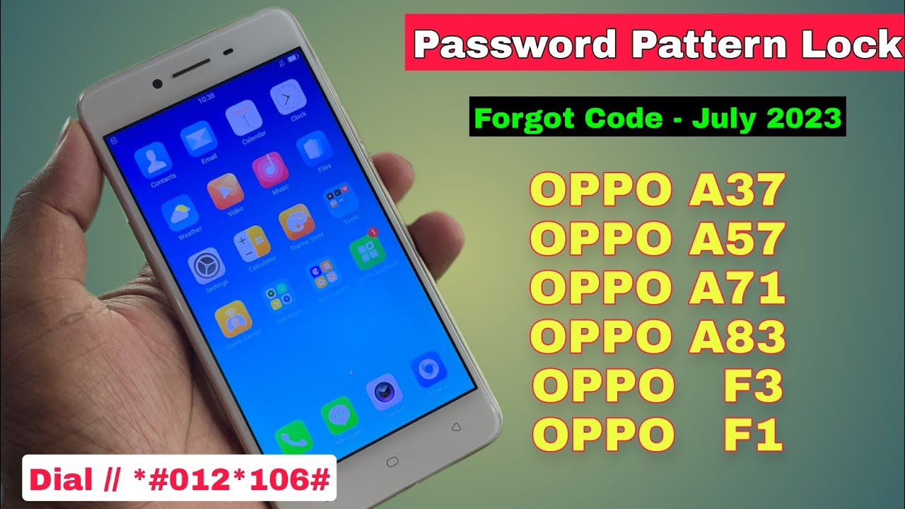 OPPO A37, A57, A71, A83, F1, F3 Hard Reset || All Type Password ...