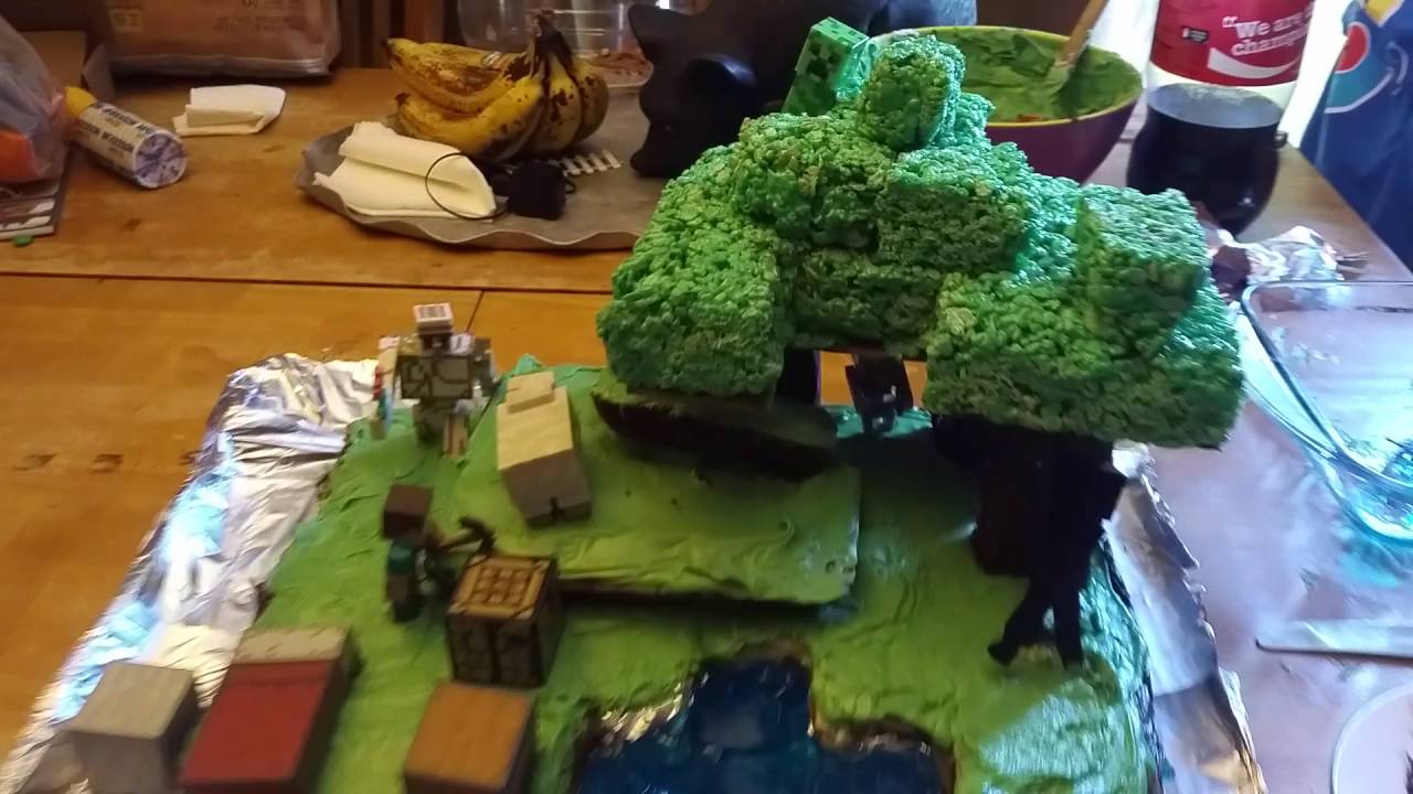 Minecraft cake - YouTube