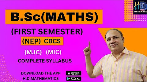 BSc first semester maths complete syllabus - YouTube