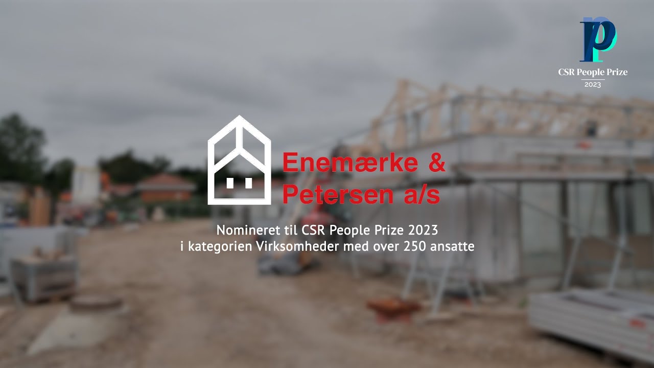 Enemærke og Petersen er nomineret til CSR People Prize 2023 - YouTube