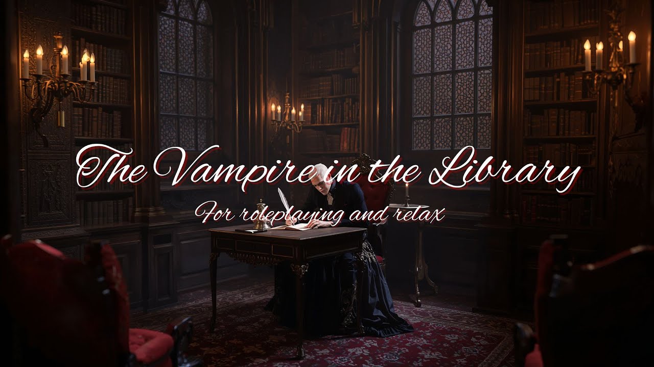 The Vampire in the Library 📜 | Rainy Gothic Ambience & Dark Fantasy ...
